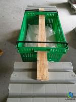China 48L Plastic Fruit Vegetable Crates , Large Plastic Crates For Storage for sale