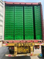 China 48L Plastic Fruit Vegetable Crates , Large Plastic Crates For Storage for sale