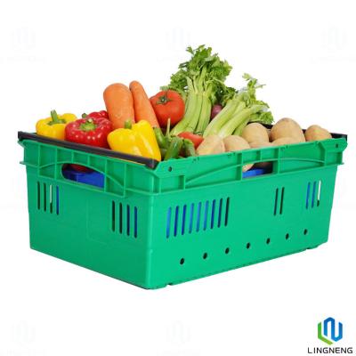 China 48L Nestable Plastic Crates ,  Stackable Plastic Harvest Crates for sale