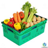 China 48L Nestable Plastic Crates ,  Stackable Plastic Harvest Crates for sale