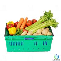 China 48L Nestable Plastic Crates ,  Stackable Plastic Harvest Crates for sale