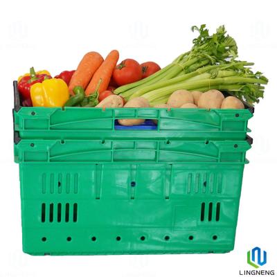 China 48L Nestable Plastic Crates ,  Stackable Plastic Harvest Crates for sale