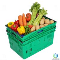 China 48L Nestable Plastic Crates ,  Stackable Plastic Harvest Crates for sale