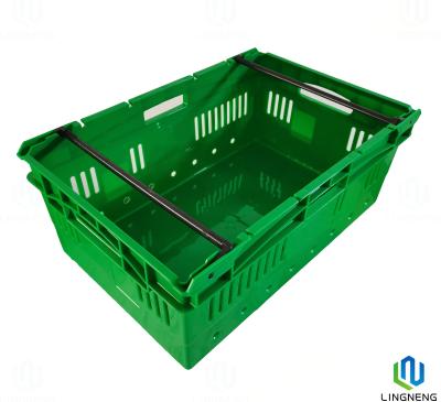 China 48L Nestable Plastic Crates ,  Stackable Plastic Harvest Crates for sale