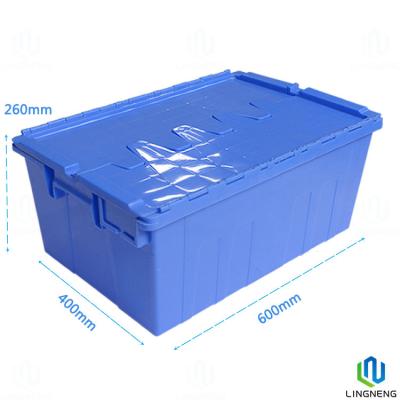 China Cajas de plástico para mudanzas de fábrica Cajas de almacenamiento de plástico recargables y apilables en venta