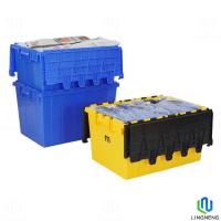 China Nestable Stackable Heavy Duty Reusable Plastic Shipping Totes Containers With Dolly for sale