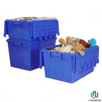 China Nestable Stackable Heavy Duty Reusable Plastic Shipping Totes Containers With Dolly for sale