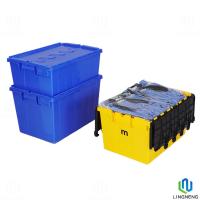 China Nestable Stackable Heavy Duty Reusable Plastic Shipping Totes Containers With Dolly for sale