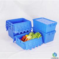 China Nestable Stackable Heavy Duty Reusable Plastic Shipping Totes Containers With Dolly for sale