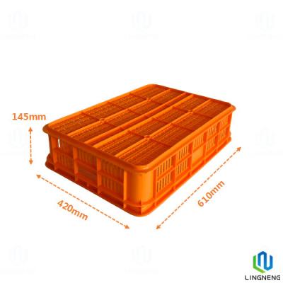 China Hoogdichtheid Plastic Fruit and Vegetable Crates Corrosiebestendige Vrije Proef for sale