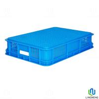 China 1300g Plastic Fruit And Vegetable Crates Nestable / Stackable Plastic Vegetable Boxes for sale