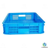 China 1300g Plastic Fruit And Vegetable Crates Nestable / Stackable Plastic Vegetable Boxes for sale
