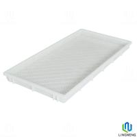 China Food Grade Stackable Square Vented Plastic Drying Tray For Dehydration Tropical Fruit for sale