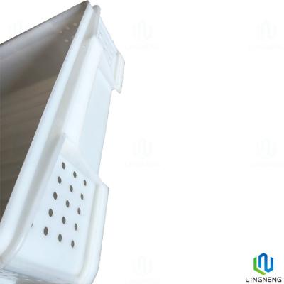China Customized Plastic Bread Tray Mesh Fruit Vegetable Basket Food Grade Plastic Crates Stackable Food Box for sale