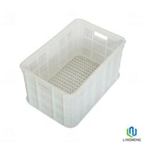 China Customized Large Rectangular Milk Crates 40L Plastic Turnover Crate for sale