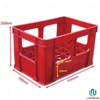 China Customized Stackable Plastic Beer Bottle Crates 24 Holes For Beverage Industry for sale