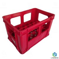 China Customized Stackable Plastic Beer Bottle Crates 24 Holes For Beverage Industry for sale