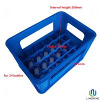 China Customized Stackable Milk Bottle Crates Plastic Beer Bottle Crate With Handle for sale