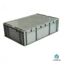 China 600*400*175mm Reusable Plastic Moving Boxes Transportation Stackable Plastic Storage Bins for sale