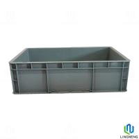 China 600*400*175mm Reusable Plastic Moving Boxes Transportation Stackable Plastic Storage Bins for sale