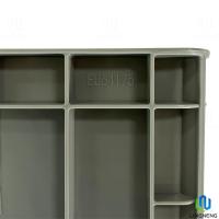 China 600*400*175mm Reusable Plastic Moving Boxes Transportation Stackable Plastic Storage Bins for sale