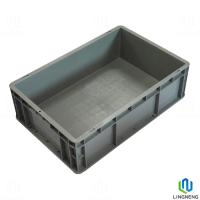 China 600*400*175mm Reusable Plastic Moving Boxes Transportation Stackable Plastic Storage Bins for sale