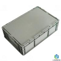 China 600*400*175mm Reusable Plastic Moving Boxes Transportation Stackable Plastic Storage Bins for sale