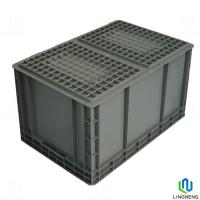 China Euro Standard Heavy Duty Plastic Moving Boxes Stackable For Logistics Transportation for sale
