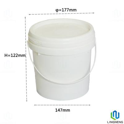 China Round Recyclable 2.5 Litre Bucket With Lid And Handle Customized for sale