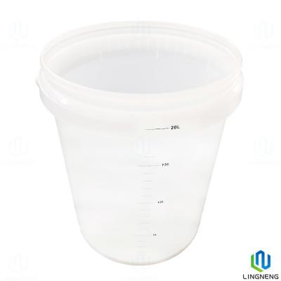 China 20L Plastic Bucket With Lid And Handle , Heavy Duty Storage Custom 5 Gallon Buckets for sale