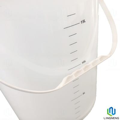 China 20L Plastic Bucket With Lid And Handle , Heavy Duty Storage Custom 5 Gallon Buckets for sale
