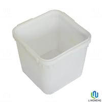 China 23L Square Plastic Buckets Stackable Nestable With Lid for sale