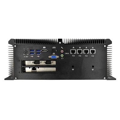 중국 4 Lan 6 COM 8 USB는 팬없이 PC 포 핵심 7번째 I7-7700HQ 윈도우 10을 권투합니다 판매용