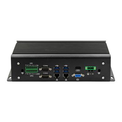 China Sihovision Fanless Mini PC GPIO 6 COM PS2 6 USB Windows 11 Pro Desktop Computer for sale