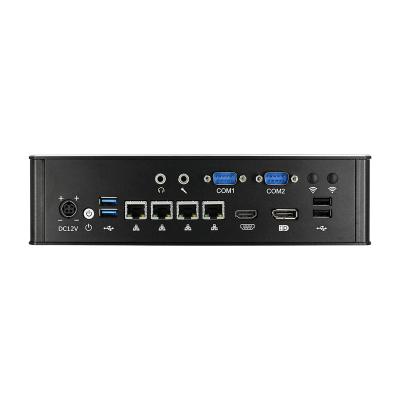 China Windows 11 Pro Industrial Mini PC Intel Xeon-D D-1581 Computers 4 LAN Dual Video HDMI DP 4K for sale