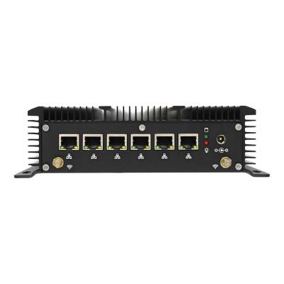 China DDR4 RAM SSD HDD Fanless Mini PC 6*Gigabit LAN Industrial Mini PC for sale