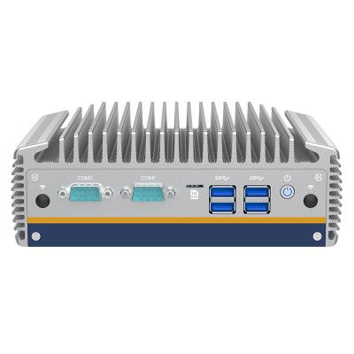 China Industrial Mini PC Windows 11 Fanless Industrial Control Mini Computer 3 HDMI New Small Industrial Embedded Computer for sale