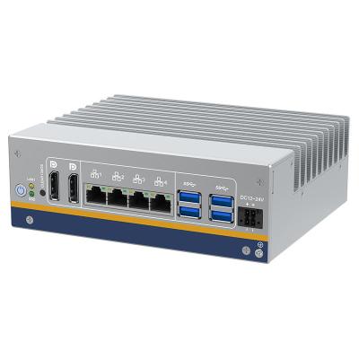 China Fanless Mini PC 2* DP Display Port 4* Gigabit Ethernet Intel i210-AT Intel I219-LM DIN-Rail Mounting Embedded BOX PCs for sale