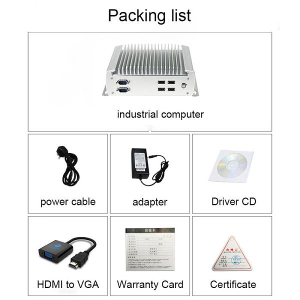 Fanless embedded computer J1900 industrial mini pc with 6xCOM