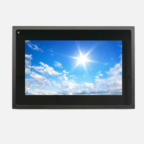 écran tactile lisible de vandale d'affichage à cristaux liquides 7inches de l'affichage 1000 de lumière du soleil industrielle de lentes anti avec le capteur léger
