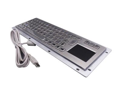 China 40counts/Mm Sus304 Industrial Metal Keyboard IP65 Brushed Stainless Steel Keyboard for sale