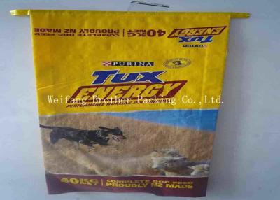China 50 Kg PP Woven Livestock Feed Bags , Laminated Flour BOPP Printed Bags for sale