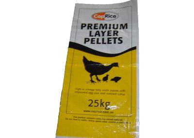 China Side Gusset Woven Polypropylene Feed Bags , Animal Feed Sack Gloss Laminated for sale