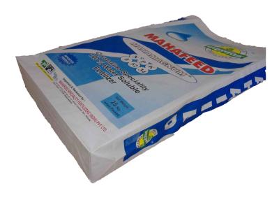 China Laminated PP Woven Fertilizer Packaging Bags 25 Kg Double Stitching Custom Printed for sale