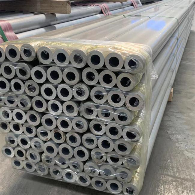 Close-up of Aluminium Pipe Surface