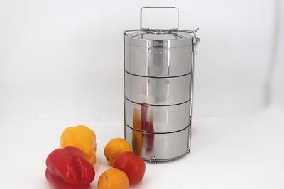 Cina Strati di 14cm -16cm delle scatole di pranzo di acciaio inossidabile della qualità superiore 2 - 4 del contenitore di alimento in vendita