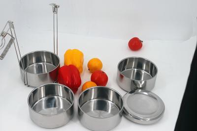 Cina Strati di 14cm -16cm delle scatole di pranzo di acciaio inossidabile della qualità superiore 2 - 4 del contenitore di alimento in vendita
