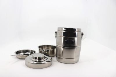 Cina Due amichevoli ECO- di spessore di capacità 0.5MM ss della scatola di pranzo di acciaio inossidabile di strato 1.4L in vendita