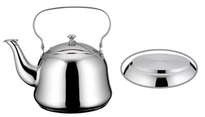 China Full Mirror Polished Stainless Steel Tea Kettle Food Grade Ss201 # Strong And Immune To Rust for sale