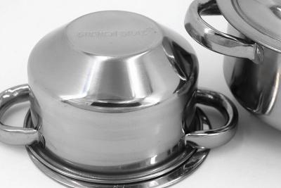 China Stainless Steel Non Stick Pots And Pans Set , Ss410 # Kitchen Pan Set Easy Cleaning for sale